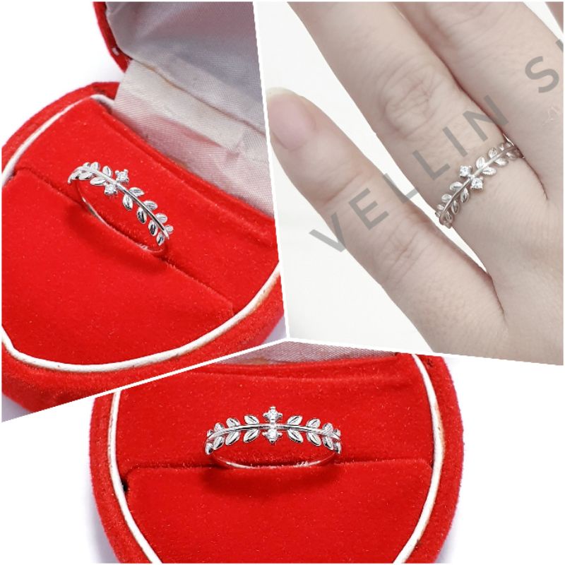 Jual Cincin Perak 925 Lapis Emas Putih / Cincin Silver Wanita 925 Model ...
