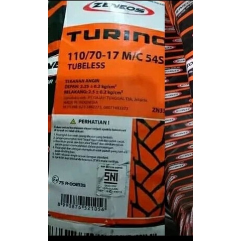 Jual BAN ZENEOS TURINO 110/70-17 / BAN ZENEOS TURINO 120/70-17 / BAN ...