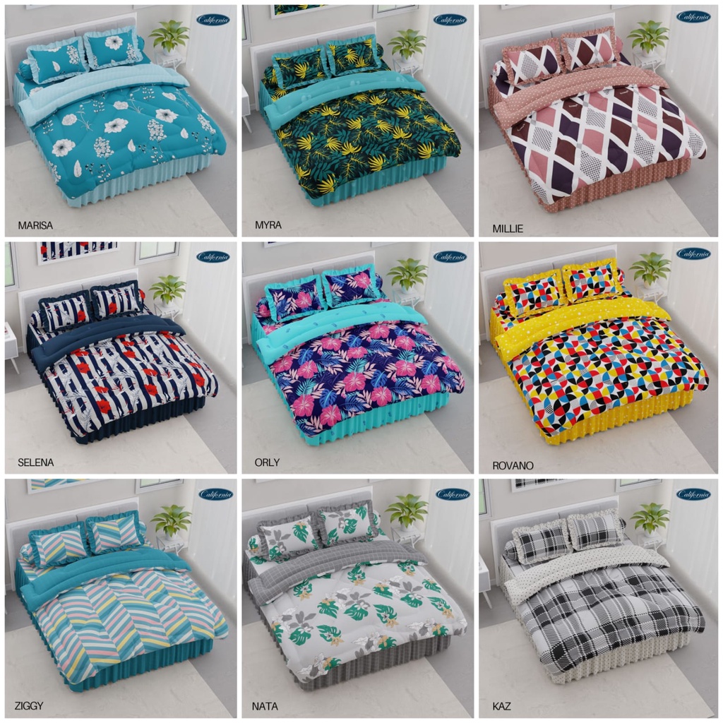 Jual BedCover California New Collection Varian motif tersedia- Uk ...