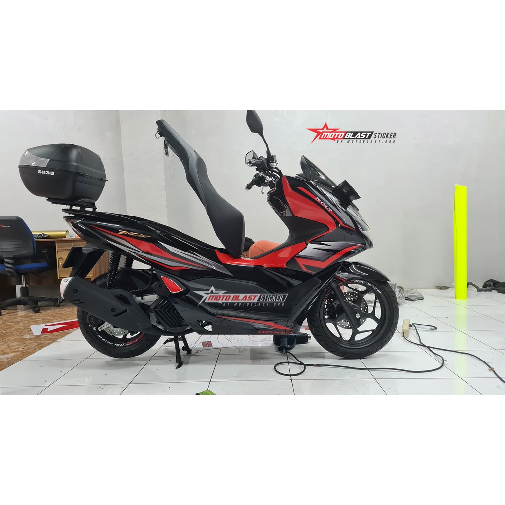 Jual Decal stiker PCX 160 Black wings TIDAK FULLBODY tinggal tempel pnp ...