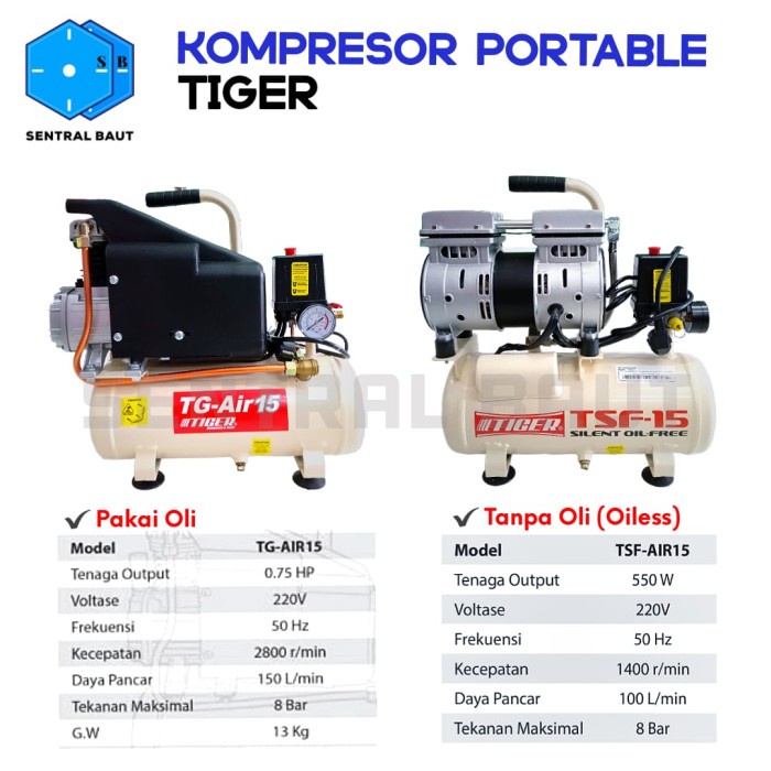 Jual Kompresor Portable TIGER | Shopee Indonesia