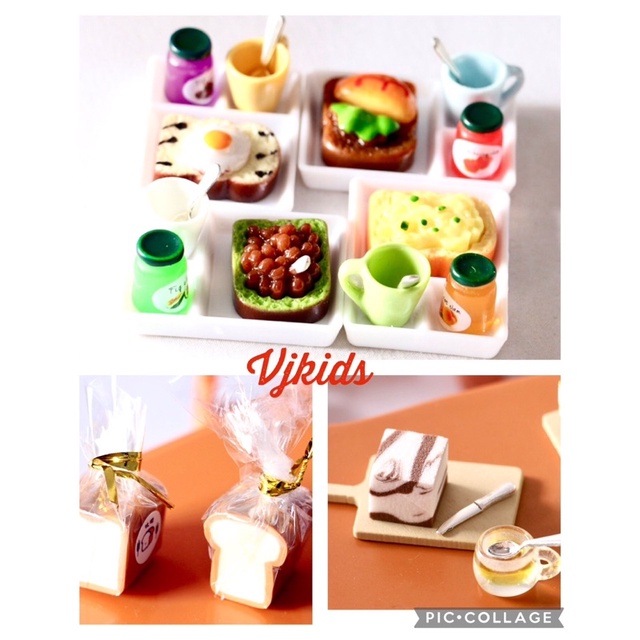 Jual miniatur roti tawar , cake, selai, kopi, teh sarapan pagi utk ...