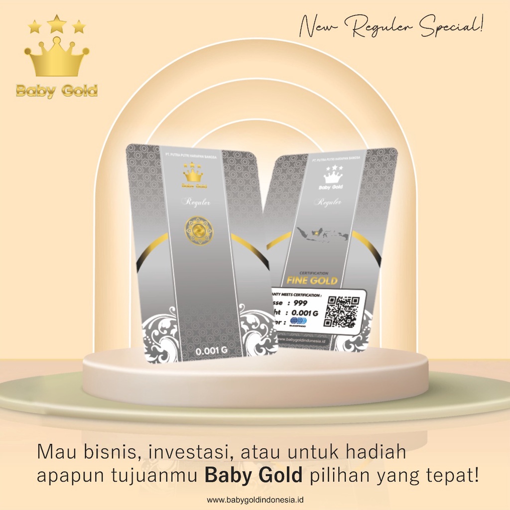 Jual Baby Gold Emas Mini 0,001 gram Logam Mulia 24 Karat 0.001gr ...
