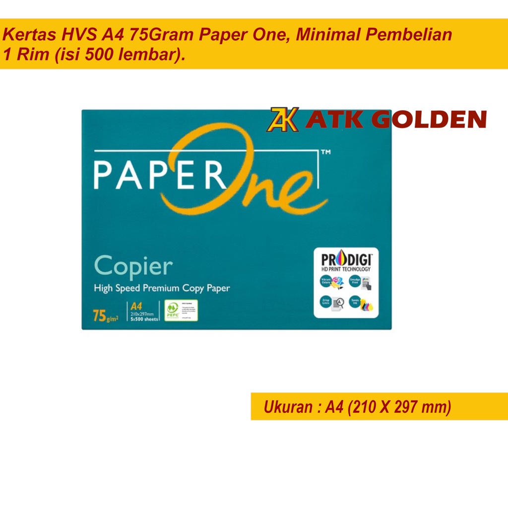 Jual TERMURAH Kertas HVS A4 75gr Paper One | Shopee Indonesia