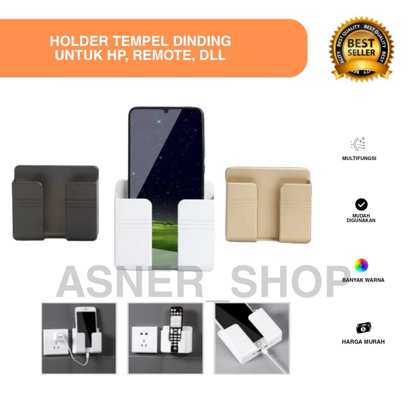 Jual Holder Tempel Dinding rak charger Standing Hp tempat Remote AC ...