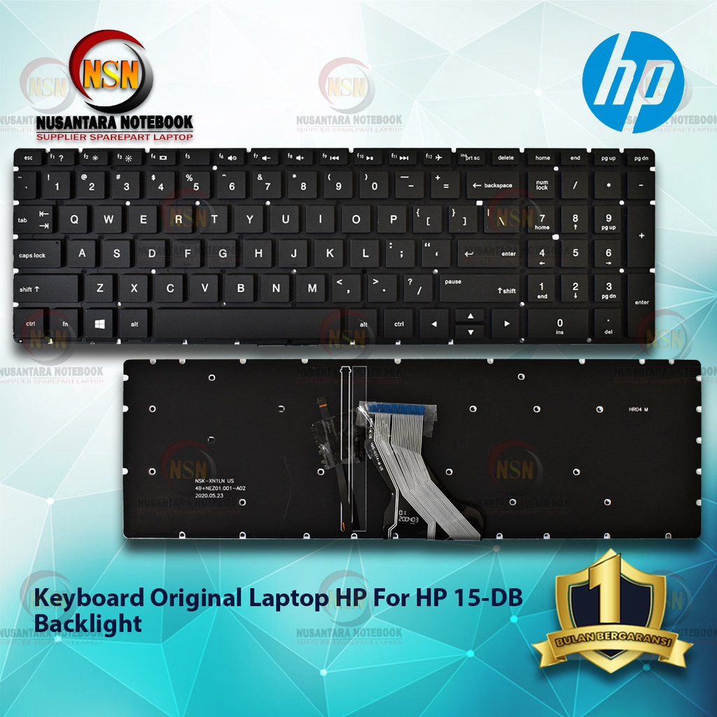 Jual Keyboard Original Laptop HP For HP 15-DB Backlight (Black ...