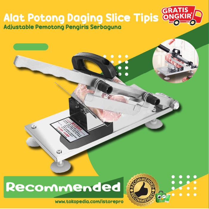 Jual Alat Potong Daging Slice Tipis Adjustable Pemotong Pengiris ...