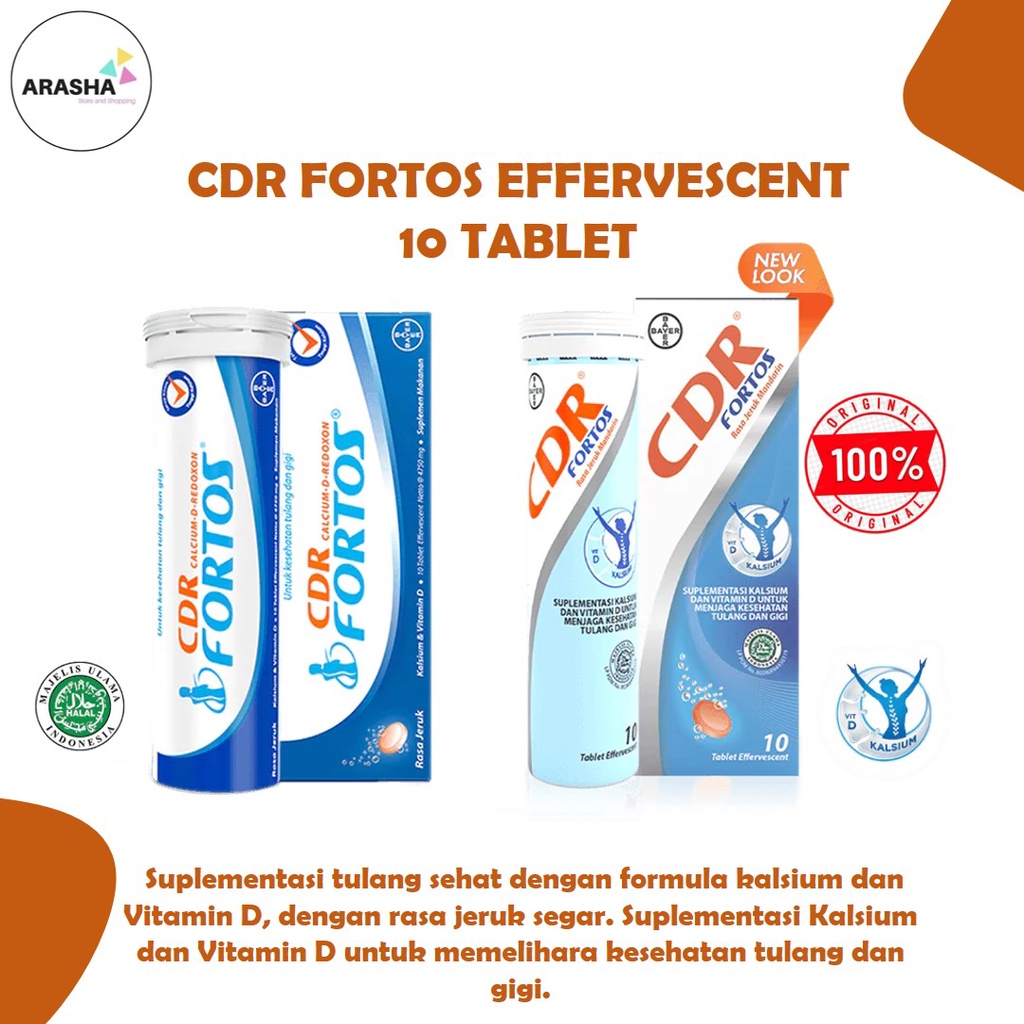 Jual CDR FORTOS EFFERVESCENT 10 TABLET - Menjaga Kesehatan Tulang Dan ...
