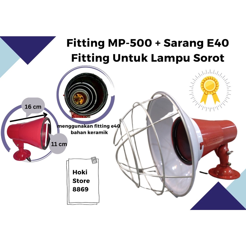 Jual Sarang + Fitting Rumah MP500 E40 Lampu PAR Tembak Sorot Body Cat ...