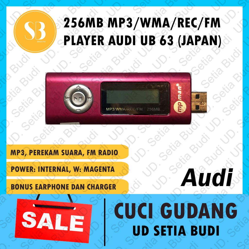 Jual Made in Japan UB63 USB 256MB Flashdisk MP3 Perekam Suara Radio ...