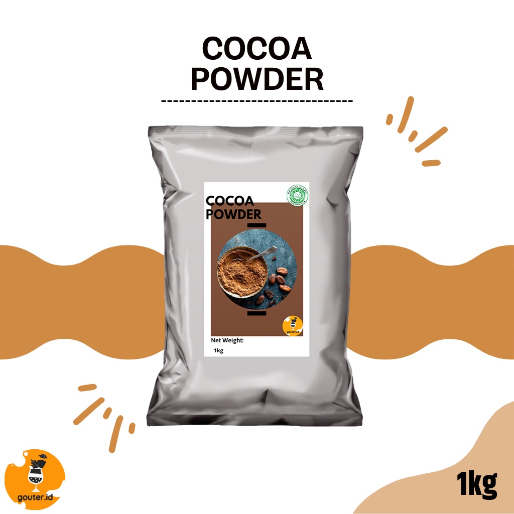 Jual COCOA POWDER 1KG / DARK COCOA POWDER / TOPPING COKLAT BUBUK / DARK ...