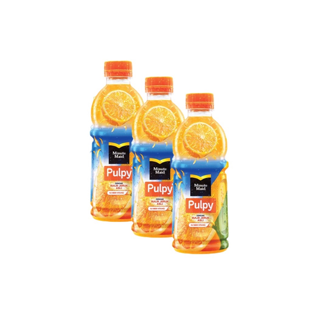 Jual Minute Maid Pulpy Orange Pet 3 x 300 mL | Shopee Indonesia