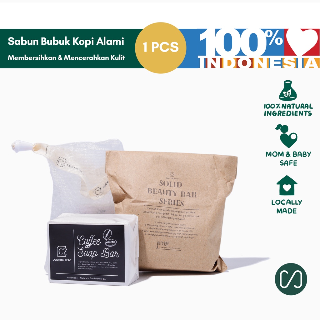 Jual Control Zero Coffee Scrub Soap Sabun Mandi Batang Alami dengan ...