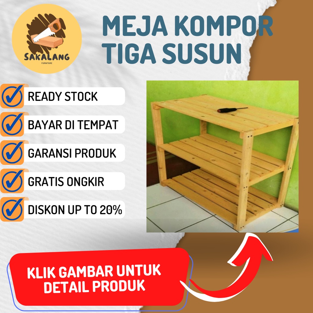 Jual Meja kayu minimalis untuk kompor dispenser majikom tv 32inci ...