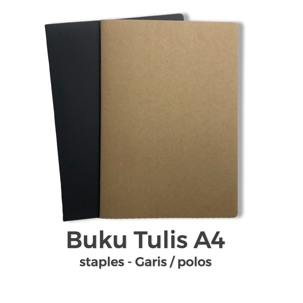 Jual notebook basic simple buku tulis catatan kuliah A4 jilid staples ...