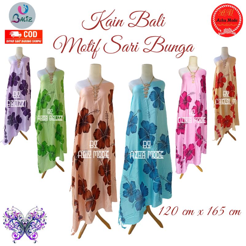 Jual Kain Bali Pantai - Kain Bali Motif New Sari Bunga Rumbai Standar ...