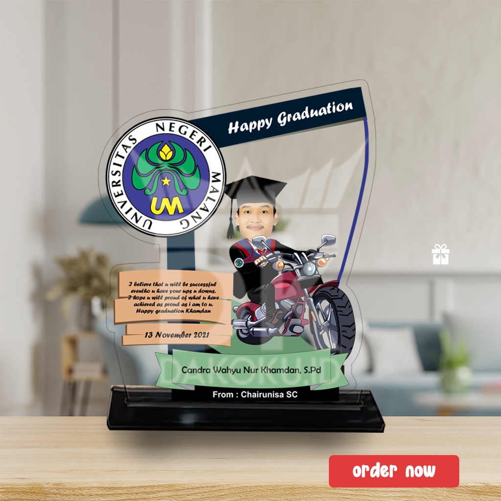 Jual (Bisa COD) | Kado Wisuda | Plakat Akrilik | Hadiah Unik | Hadiah ...
