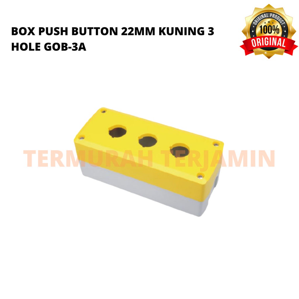 Jual BOX PUSH BUTTON 22MM KUNING 3 HOLE GOB-3A-K | Shopee Indonesia