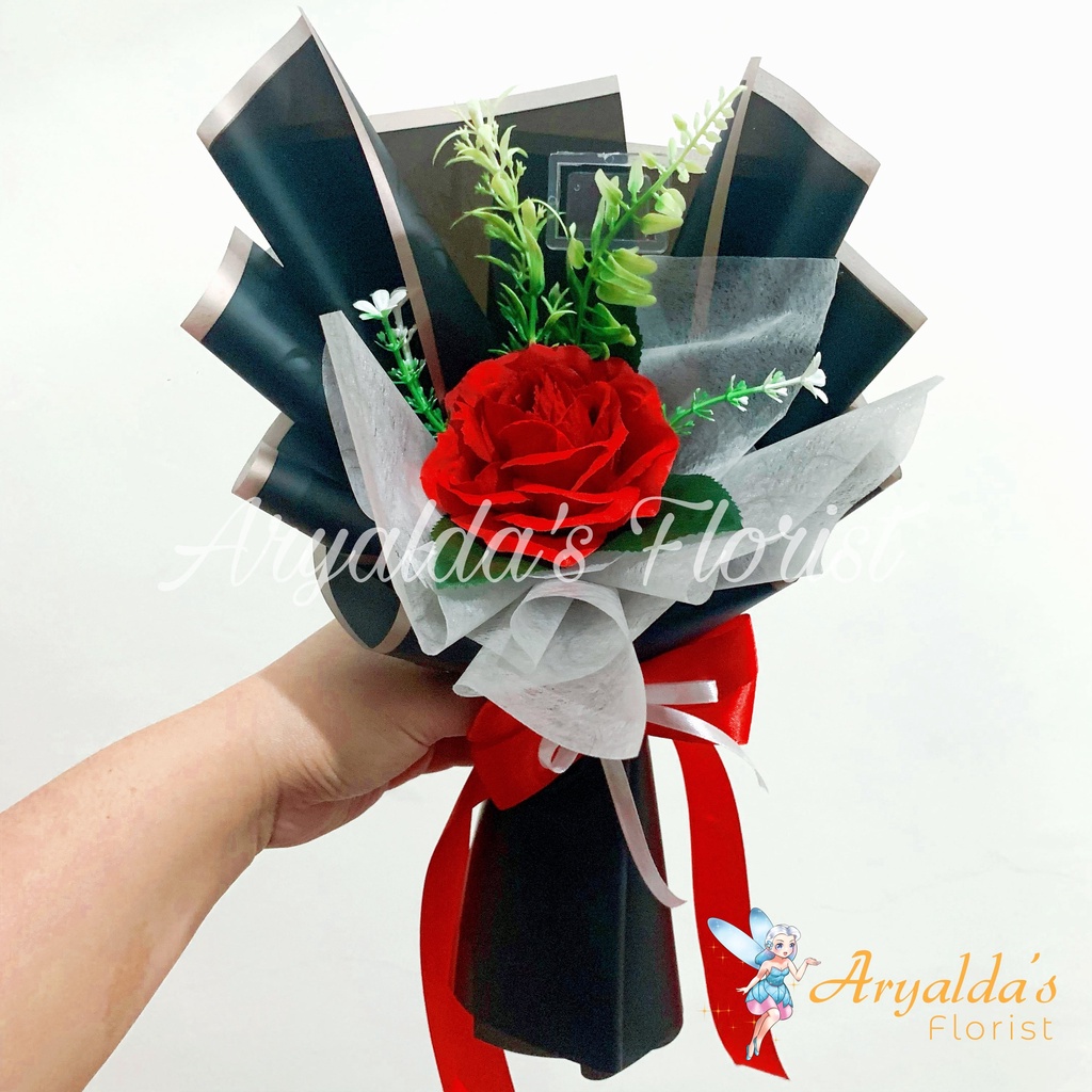 Jual PREMIUM Bouquet Petite 2 | Single Rose | Souvenir, Suvenir, Buket ...