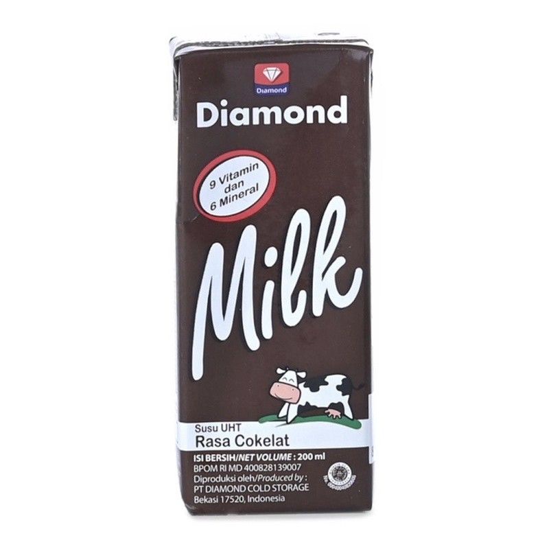 Jual Diamond Susu UHT 125 ml & 200 ml [1 pcs] - Full Cream Cokelat Strawberry Low Fat | Shopee ...