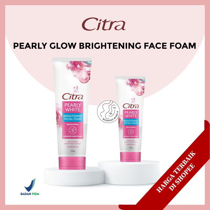 Jual Brightening Facial Foal PEARLY WHITE CITRA 100g | Shopee Indonesia