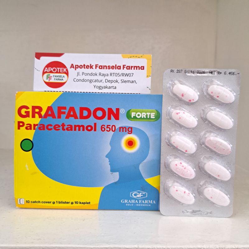 Jual Grafadon forte Paracetamol Demam Nyeri Sakit Gigi Sendi | Shopee ...