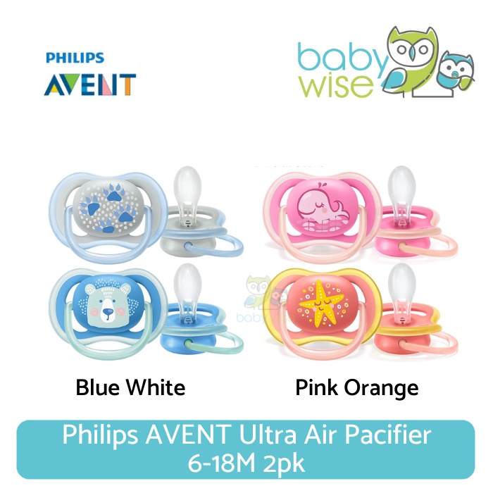 Jual Philips AVENT Ultra Air Pacifier 6-18M 2pk - Empeng Bayi | Shopee ...
