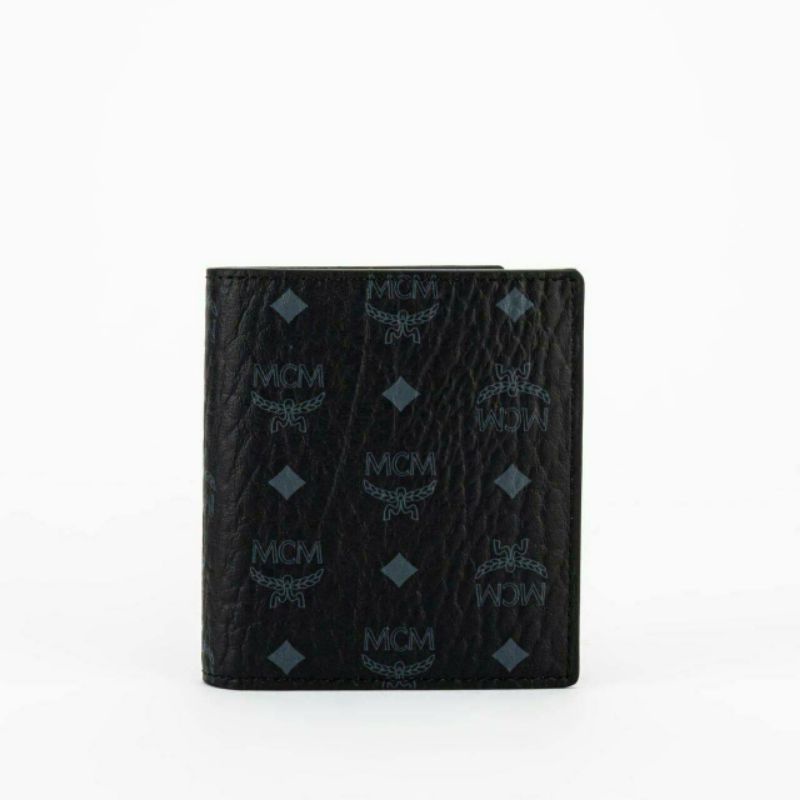 Jual MCM Mini Bifold Card Wallet Visetos Original Black | Shopee Indonesia