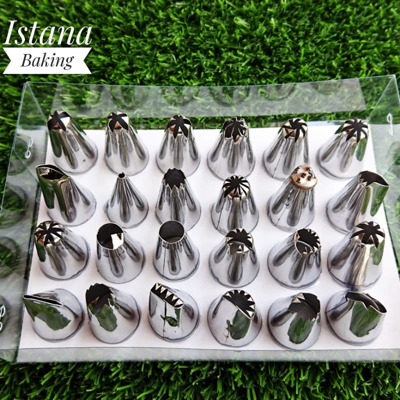 Jual Istana Baking Spuit Stainless 1set isi 24pcs Termurah Terlaris ...