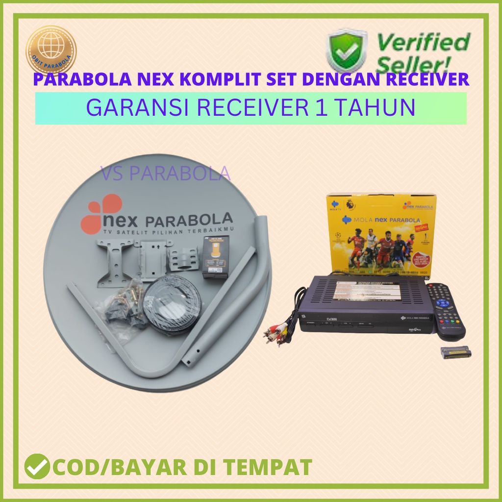 Jual PARABOLA NEX PARABOLA KUBAND KOMPLIT RECEIVER NEX KUNING ANTENA 60 ...