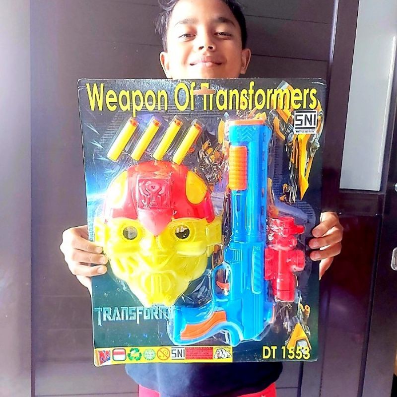 Jual Mainan Topeng Tembakan Nerf - Pistolan Tembak Transformers Anak ...