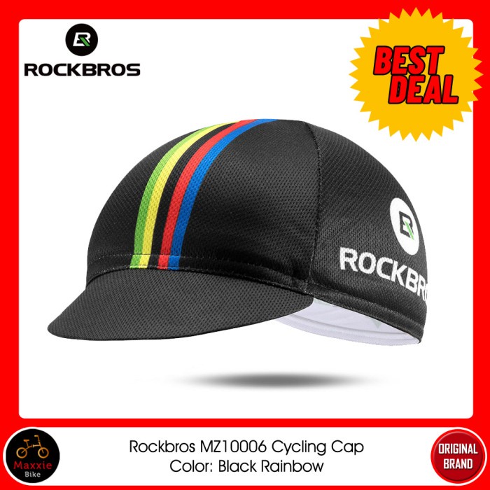 Jual Rockbross MZ-100 Black Rainbow Bike Cap-Topi Sepeda Breathalble ...