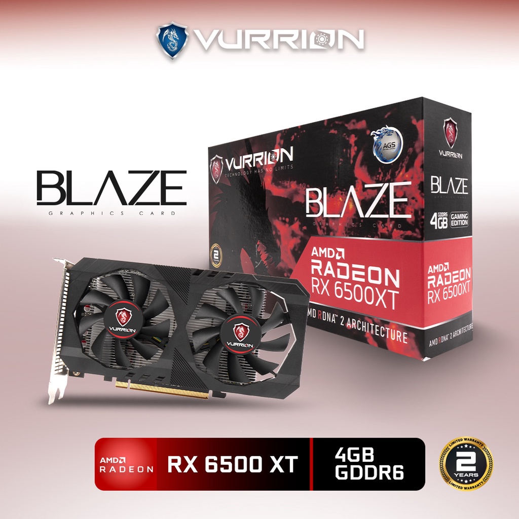 Jual Vga Card AMD Radeon RX 6500 XT 4GB GDDR6 64Bit Vurrion - GPU ...