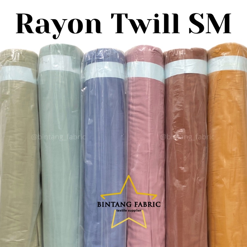 Jual 1 Rol Bahan Kain Rayon Twill SM ± 60 yard | Shopee Indonesia