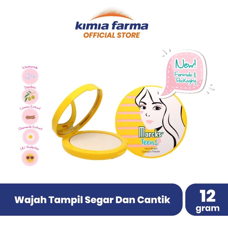 Jual MARCKS' bedak padat Teens Compact Powder 12gr | Shopee Indonesia