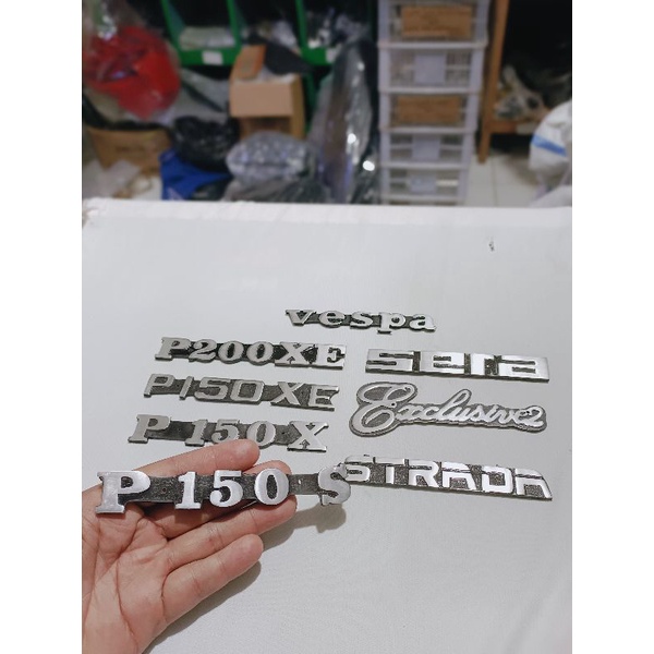 Jual emblem emblim tepong vespa p150se px strada exclusive sera ...