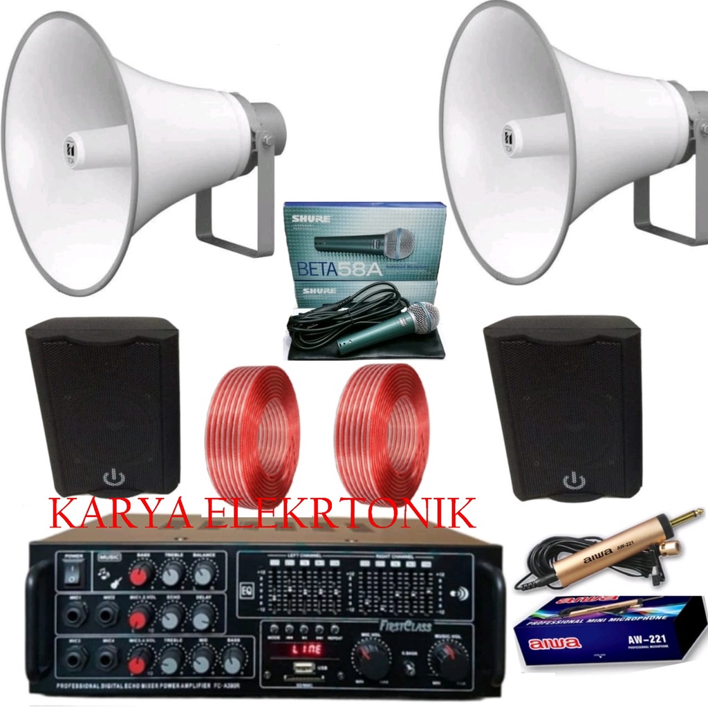 Jual PAKET TOA SOUND SYSTEM MASJID ATAU MUSHOLLA 2 SPEAKER OUTDOOR DAN INDOOR 2 SPEAKER PAKET ...