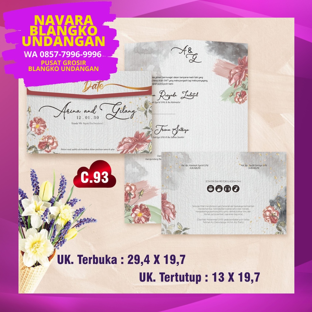 Jual BLANGKO UNDANGAN MURAH CANTIK 93 | Shopee Indonesia