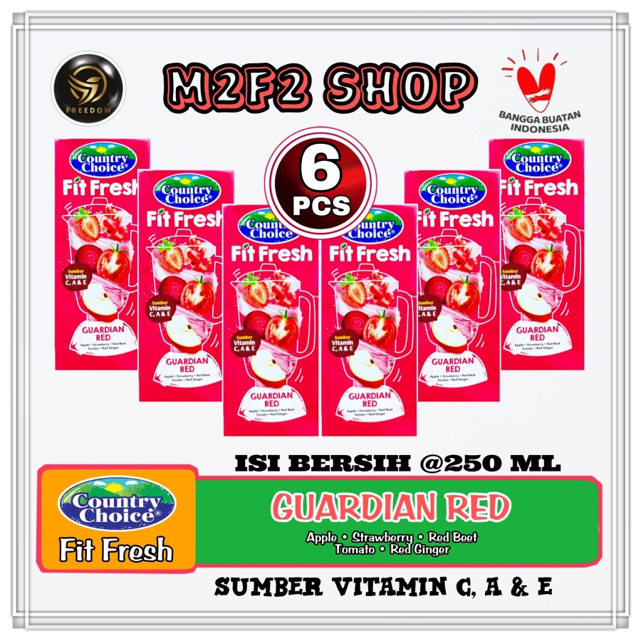 Jual Jus Juice Country Choice Fit Fresh Guardian Red - 250 ml (Kemasan ...