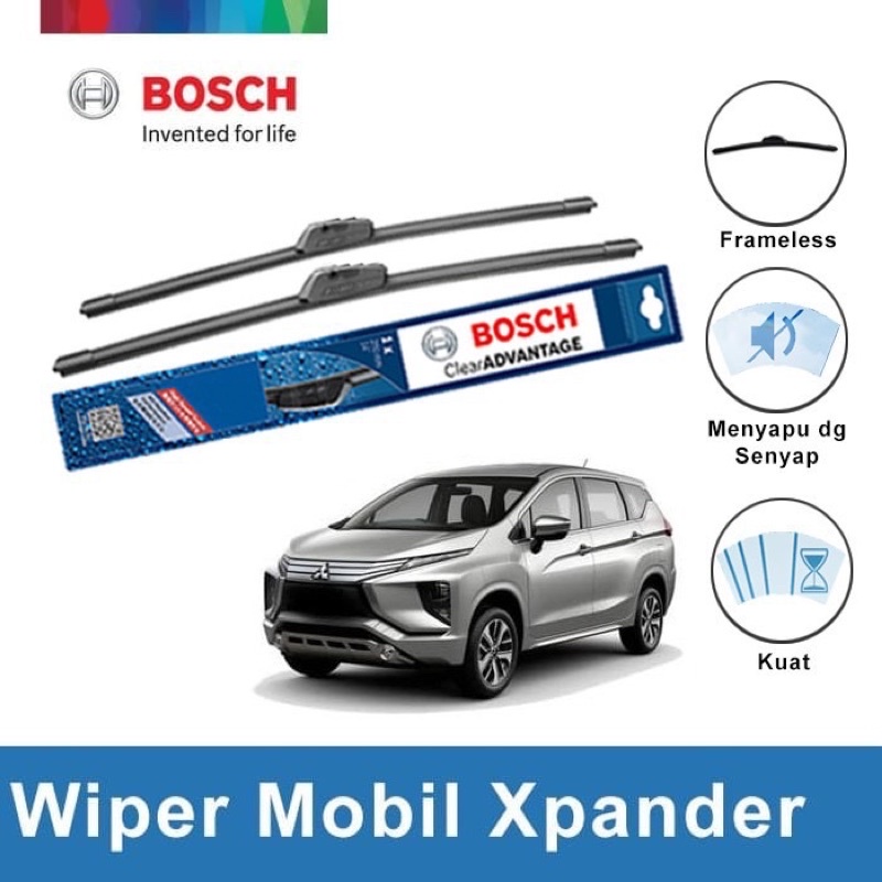Jual Bosch Wiper Kaca Mobil Sepasang Mitsubishi Xpander Frameless Clear