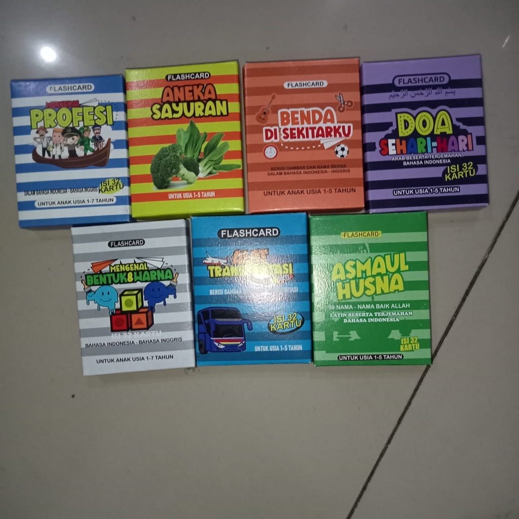 Jual PAKET 7 Flash Card // Flashcard // Mainan Edukasi Kartu Pintar Anak Balita / ORIGINAL ...