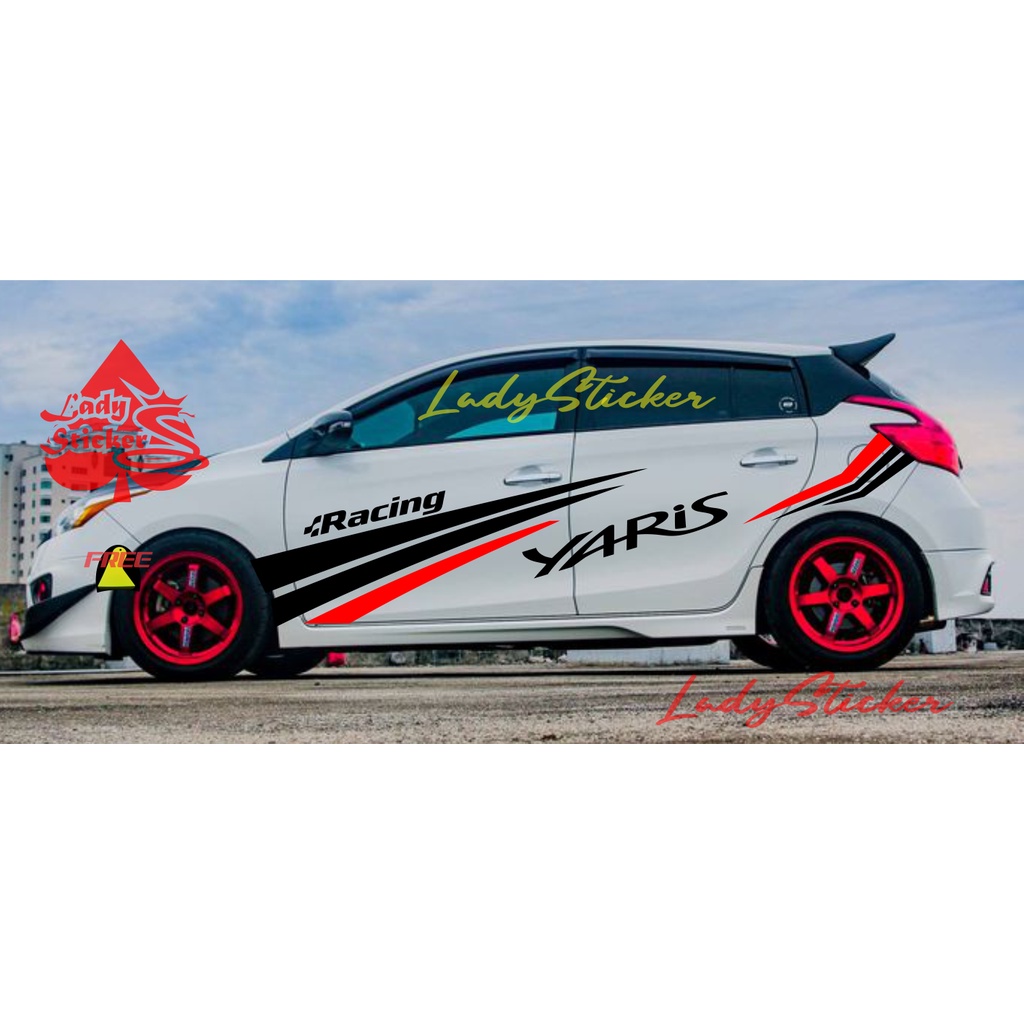 Jual STICKER MOBIL YARIS STRIPING STICKER LIST SAMPING MOBIL TOYOTA ...