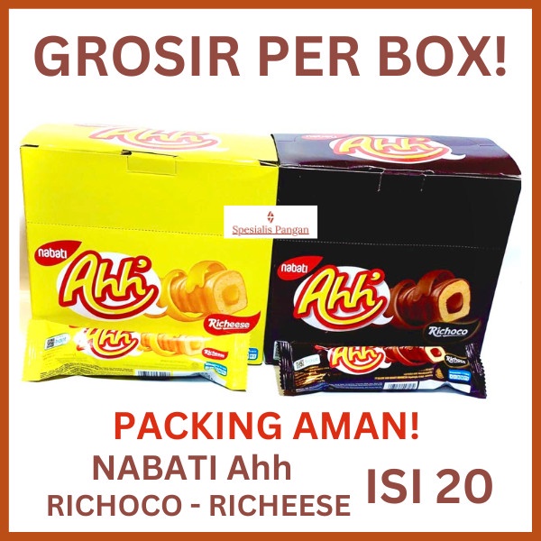 Jual GROSIR!! RICHEESE AHH RICHOCO NABATI 1 BOX ISI 20 KEJU COKLAT ...