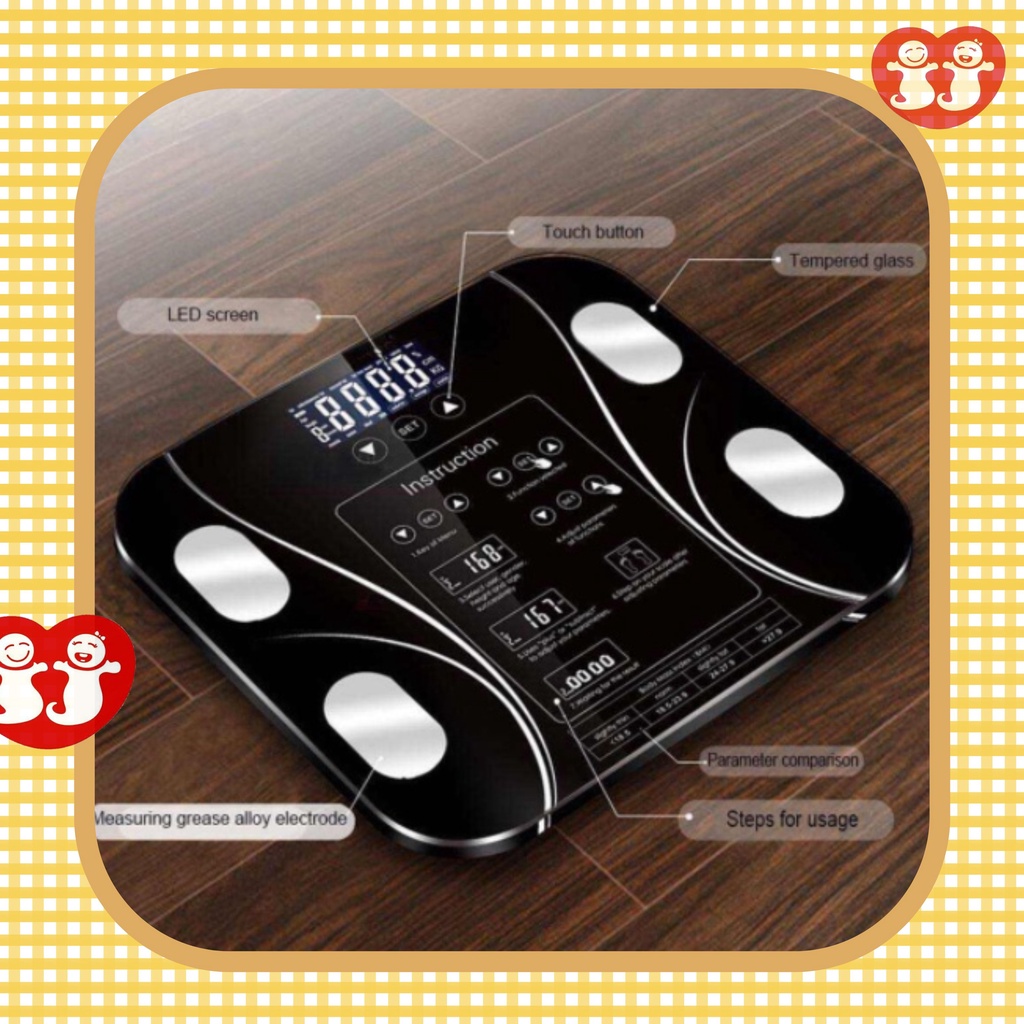 Jual Timbangan Badan Digital Bluetooth Body Fat Monitor Analysis App ...