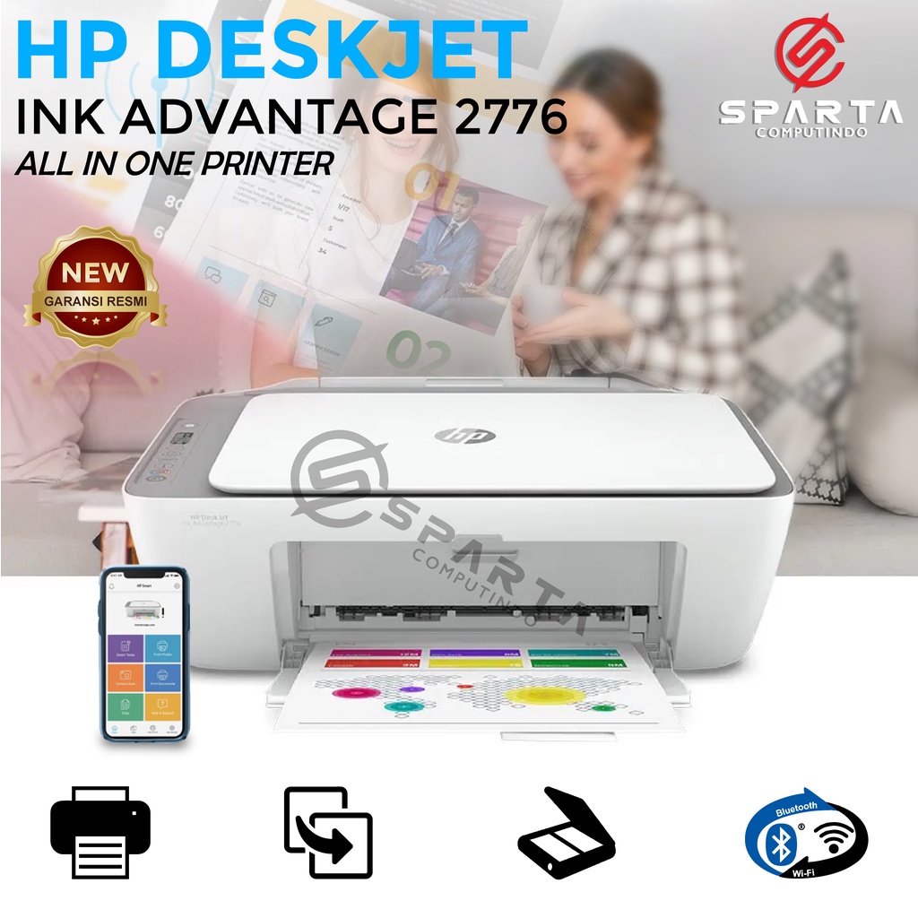 Jual Printer Hp DeskJet Ink Advantage 2776 Print Copy Scan Wireless New ...