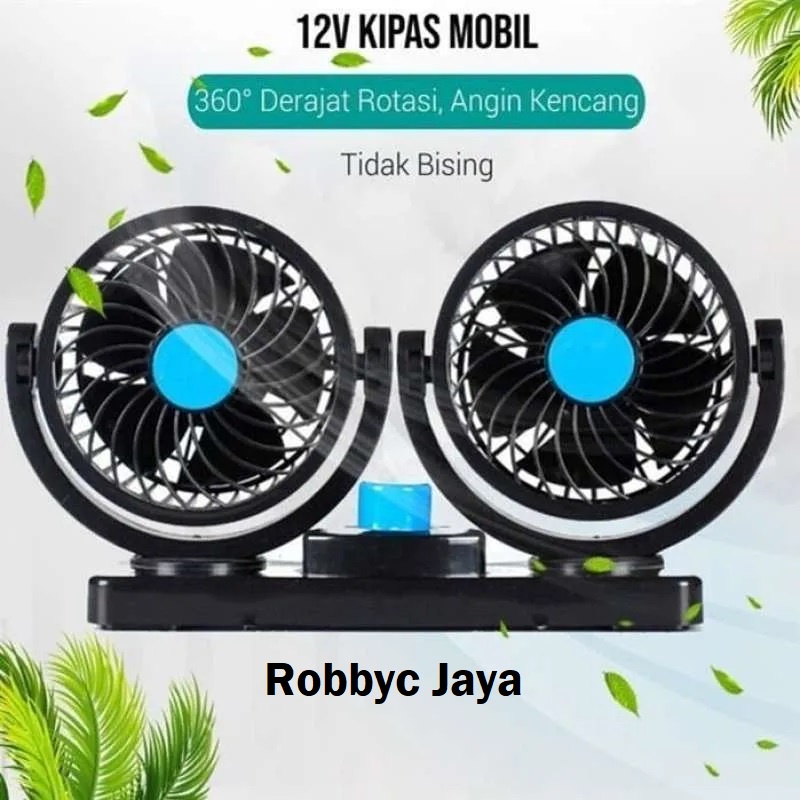 Jual KIPAS ANGIN MOBIL DOUBLE FAN / CAR COOLING FAN DC 12V | Shopee ...