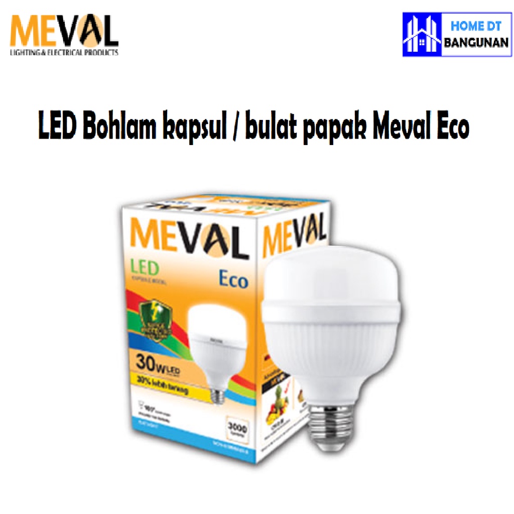 Jual Lampu Led Capsule Meval Eco 20W/30w Warna Cahaya: Cool Daylight ...
