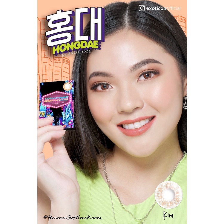 Jual SOFTLENS HONGDAE KIM HAZEL BY EXOTICON (NORMAL S/D -6.00) | Shopee ...