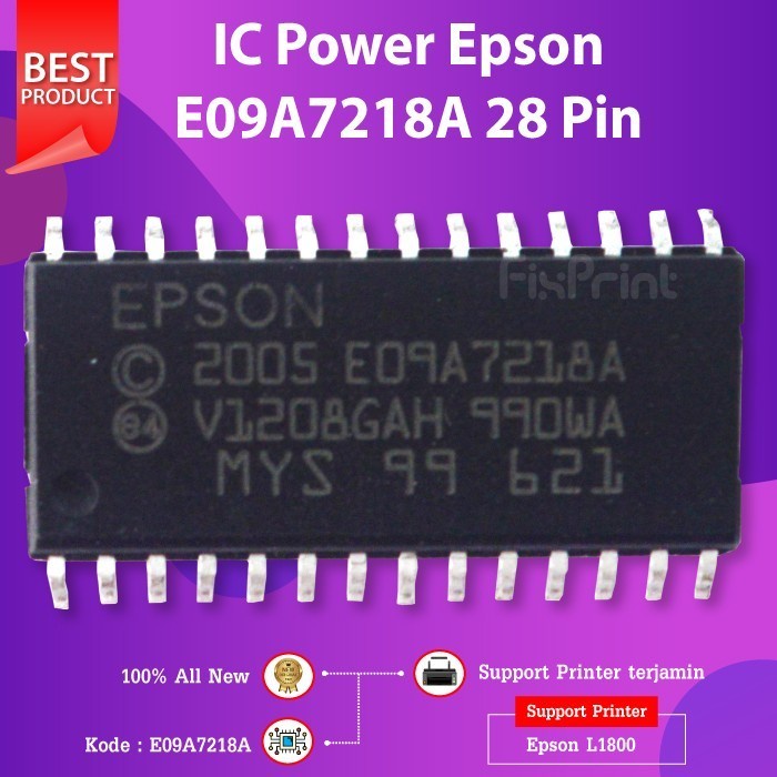 Jual Main Ic Power Epson E09A7218A Mainboard Printer L1800 L-1800 Ic 28 ...