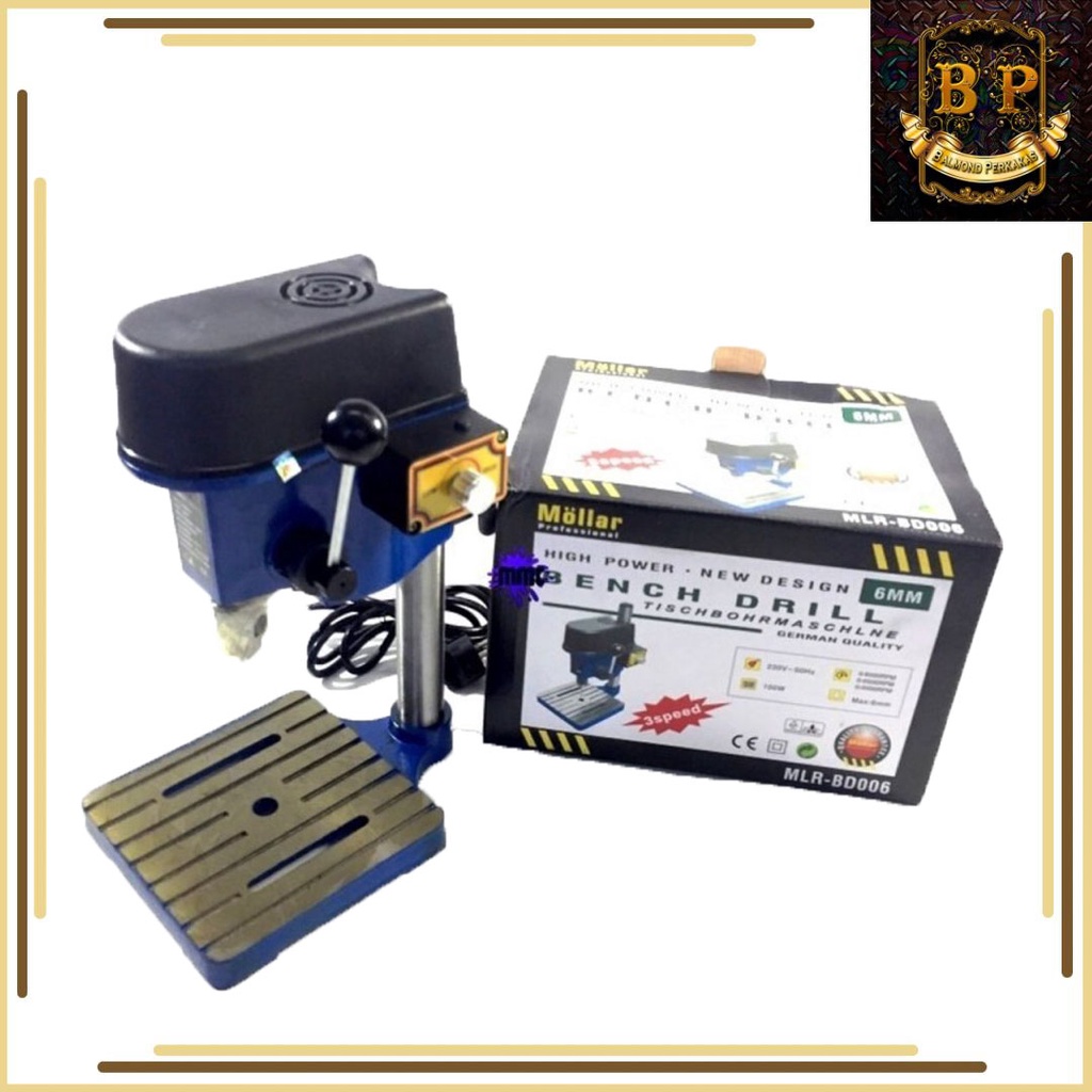 Jual MOLLAR BOR DUDUK MINI 6MM BENCH DRILL VARIABLE SPEED MLR - BD006 | Shopee Indonesia
